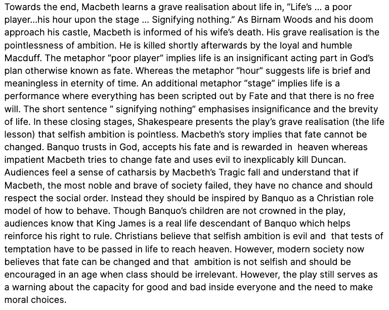 How is Macbeth Presented? Free Grade 9 GCSE Essay and Quotes - Oxford ...